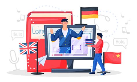 Premium Language Classes Illustration Pack From School And Education