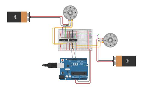Circuit Design Driving Unipolar 3 Stepper Motors 28byj 48 Tinkercad