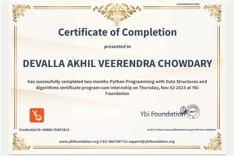 Akhil Veerendra Chowdary On Linkedin Ybifoundation Pythonprogramming
