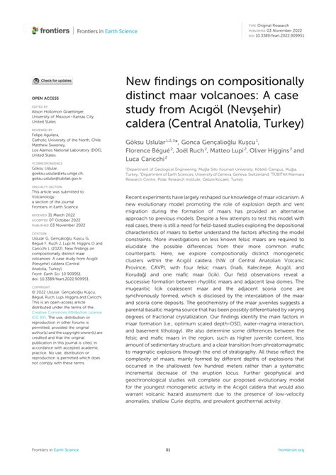 pdf new findings on compositionally distinct maar volcanoes a case