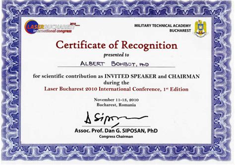 International Conference Certificate Templates 5 Templates Example