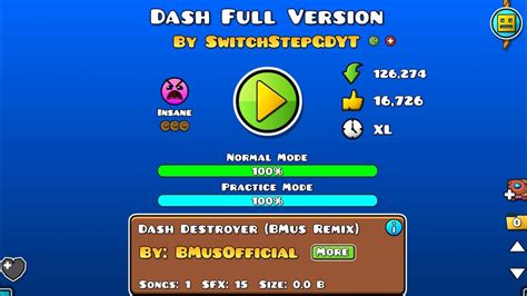 Geometry Dash Nivel Dash Full Version Solo Full Gameplay Sin User