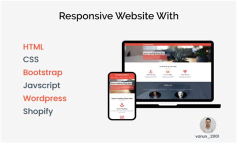 design html css javascript website by varun 2001 fiverr