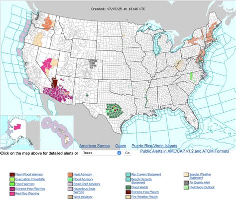 Map Of Alerts From The National Weather Service Flowingdata
