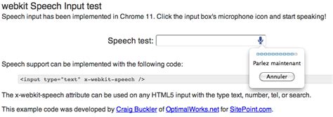 Comment Faire Pour Utiliser Le Champ De Saisie Vocale Html5