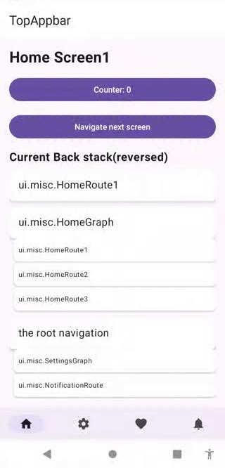 Android Changing Back Stack With Multiple Back Stack BottomNavigation With Type Safety In