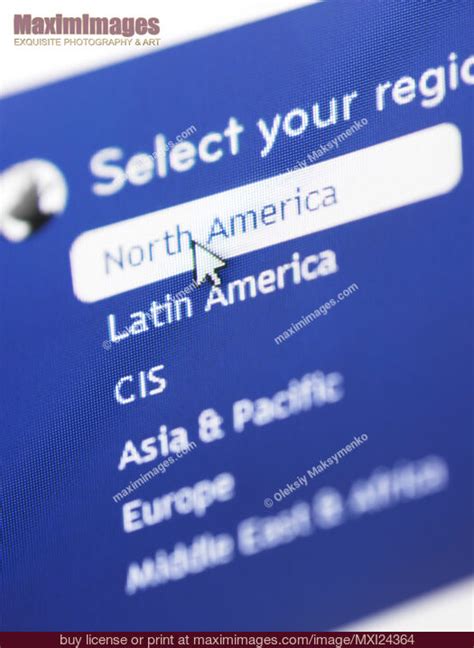 Web Site Localization Menu Stock Photo MXI