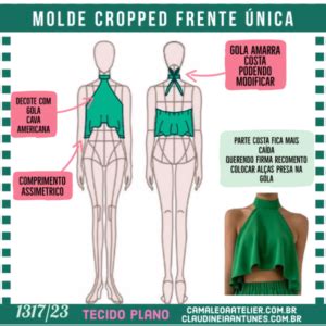 Molde Cropped Frente Unica 131723 Camaleoa Atelier De Costura