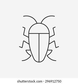 Bug Icon Line Style Editable Stroke Stock Vector Royalty Free Shutterstock