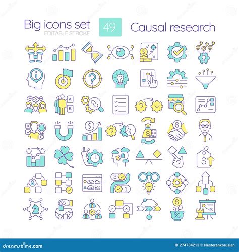Causal Research Benefits Infographic Template Cartoon Vector
