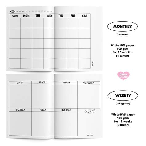 Calendar Planner Book Planner Hexagon