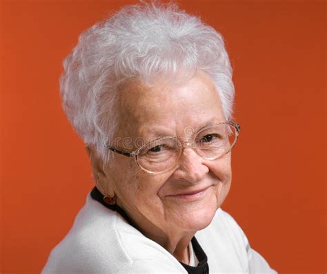 Portrait Of Smiling Old Woman In Hat Stock Photo Image Of Face People