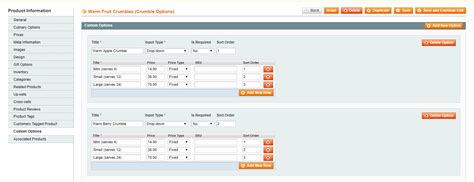 Custom Options Not Appearing On Product Frontend On Magento 19