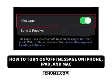 How To Turn On Off IMessage On IPhone IPad And Mac IChumz