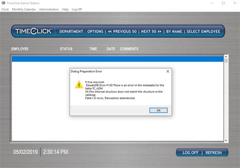 Fr Tca Seq Num ElevateDB Error On Server TimeClick