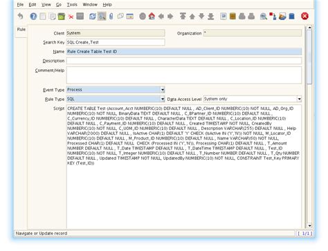Spin Suite Create New Table Adempiere