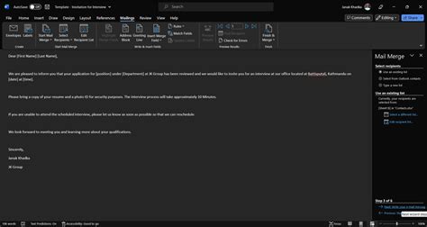 How To Use Mail Merge Feature In Microsoft Word To Send Bulk Emails JANAK KHADKA