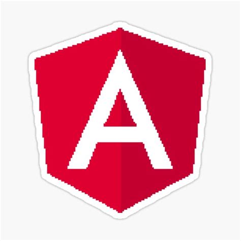 Pixel Angular Sticker For Sale By Newlinedesigns Redbubble