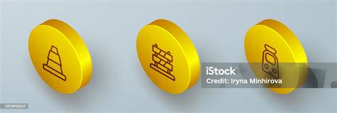 등분성 선 교통 콘 철도 선의 끝 기차와 아이콘을 설정합니다 벡터 3차원 형태에 대한 스톡 벡터 아트 및 기타 이미지 3차원 형태 가리기 건설 산업 Istock