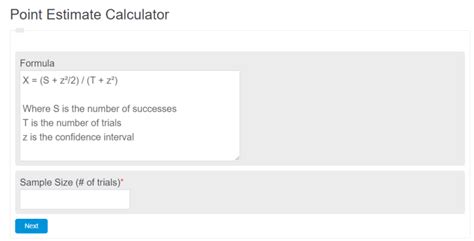 Point Estimate Calculator Calculator Academy