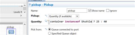 simulation how to define pickup capacity based on container s agent