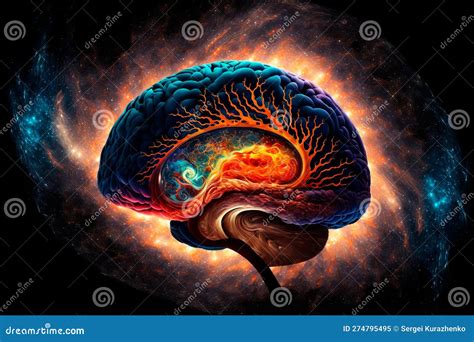 Universe In The Form Of A Brain Stock Illustration Illustration Of