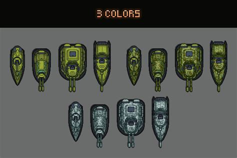 Free Top Down Military Boats Pixel Art CraftPix Net