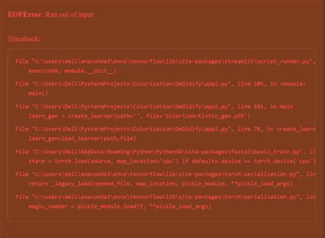 Facing Issue In The Deployment Part Using Streamlit Streamlit