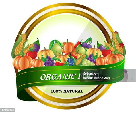 Desain Label Makanan Ilustrasi Stok Unduh Gambar Sekarang Alam Bahan Baku Makanan Dan