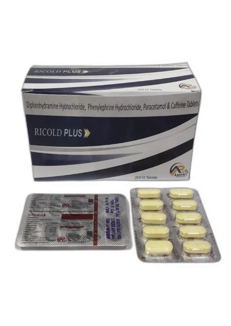 Phenylephrine Hydrochloride 10mg Paracetamol325mg Chlorpheniramine