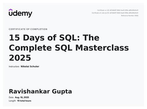 Sql Learningjourney Data Upskilling Udemy Ravishankar Gupta