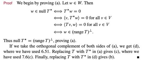 solved 7 7 null space and range of t suppose tel vw then