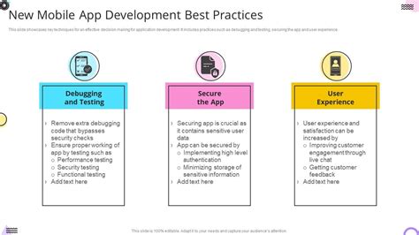 New Mobile App Development Best Practices Presentation Graphics