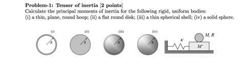 Solved Problem 1 Tensor Of Inertia 2 Points Calculate The Principal