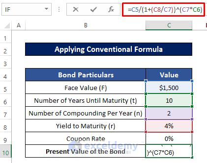 How To Calculate The Present Value Of A Bond In Excel Methods