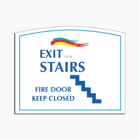 Exit Stairs Sign Rising Signs