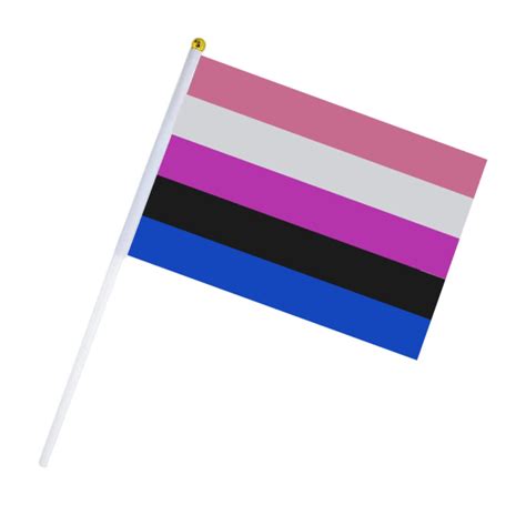 Mini Pride HandhÅlld Flagga Hbtq Rainbow Transgender Asexuell Lesb 5 Color Rainbow One Size