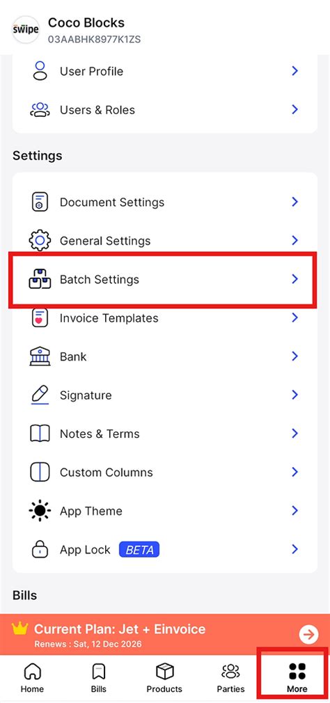 how to show batch details in separate column in the pdf on mobile