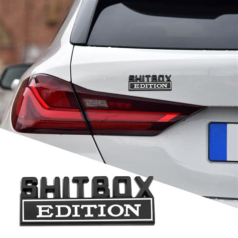 Shit Box Edition Emblem Car Exterior Emblems Badge 3d