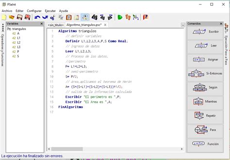algoritmo del triángulo introducción a la programación con pseint
