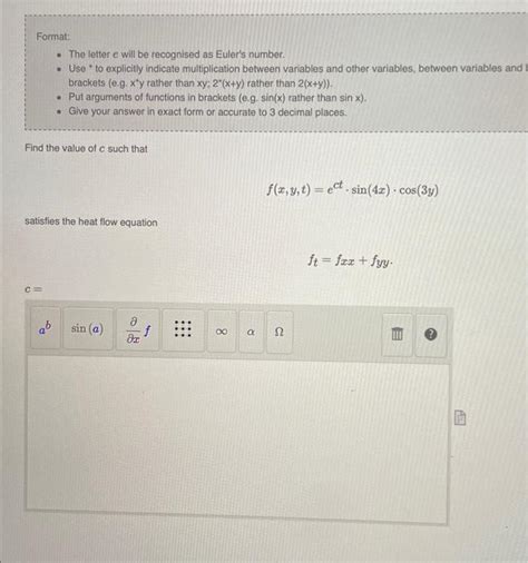 Solved Format The Letter E Will Be Recognised As Euler S Chegg