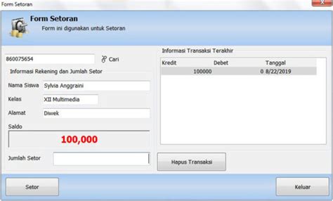 Aplikasi Tabungan Siswa Manajemen Keuangan Terbaik