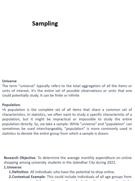 Sampling | PDF | Sampling (Statistics) | Survey Methodology