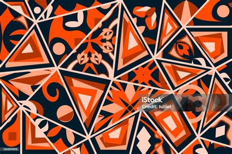 벡터 모자이크 패치 워크 디자인입니다 민족 동양 장식과 다채로운 배경 0명에 대한 스톡 벡터 아트 및 기타 이미지 0명