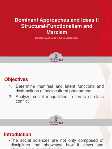 Week 005 006 Presentation Structural Functionalism And Marxism Pdf Marxs Theory Of