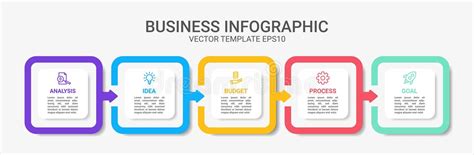 Infograph Steps Business Diagram Flowchart Of Process 6 Graph Options Six Sequence Numbers