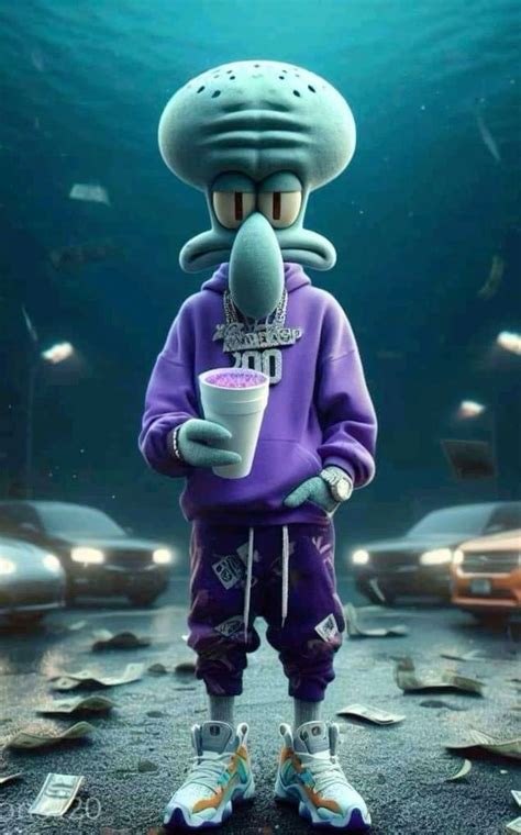 SQUIDWARD WITH DRIP In Swag Cartoon Cartoon Character Pictures Cute Cartoon Wallpapers