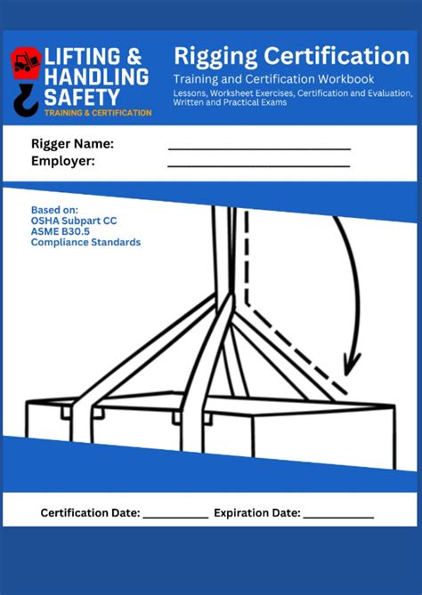 Rigging Certification Workbook Based On OSHA Subpart CC And ASME B30 5 Compliance Standards