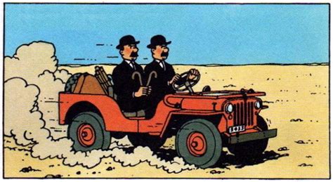 Photo Les Dupont Dans Le Désert De Lalbum Tintin