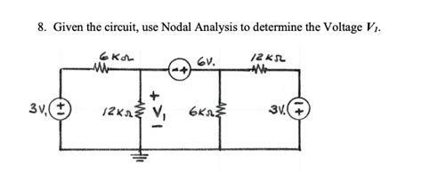 Solved Given The Circuit Use Nodal Analysis To Determine Chegg